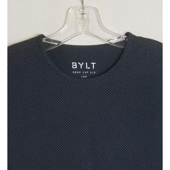 BYLT Basics | Shirts | Bylt Drop Cut Lux Blue Polka Dot Short Sleeve ...